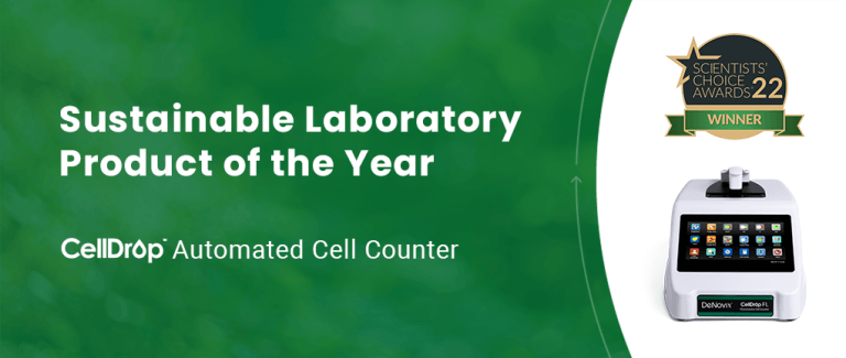 DeNovix CellDrop™ | Sustainable Laboratory Product of the Year